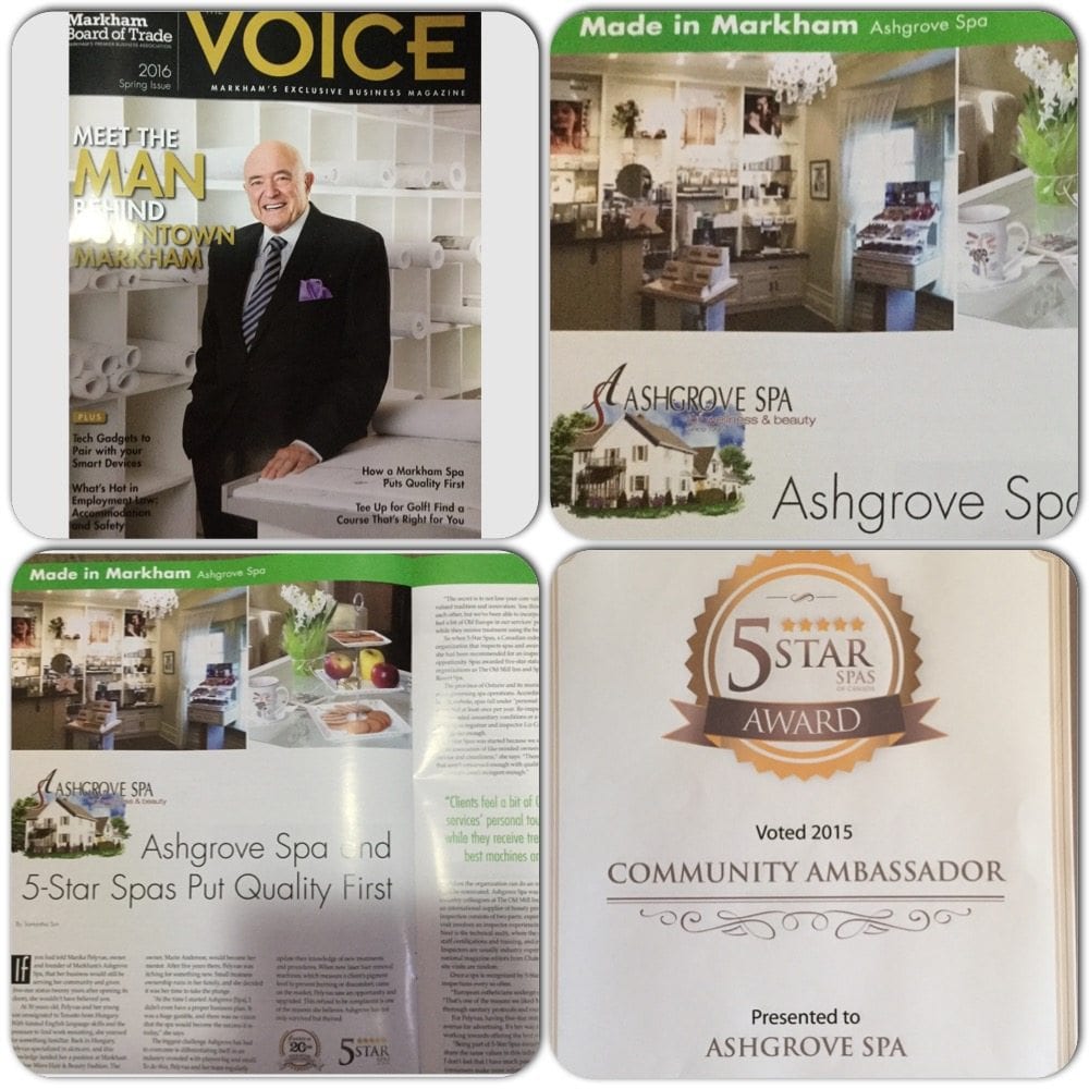 Great article about the spa in the Markham Board of Trade Magazine ...